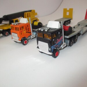 Set of Five Vintage Diecast Tractor Trailer Trucks Semis Majorette ...