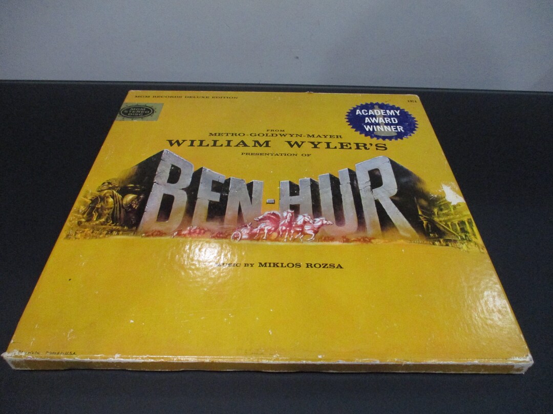 Vintage 1959 Vinyl LP Record MGM Soundtrack Ben Hur Miklos Rozsa Excellent Condition Box Set ...