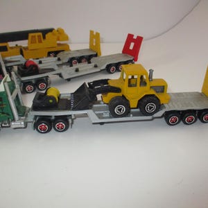 Set of Five Vintage Diecast Tractor Trailer Trucks Semis Majorette ...