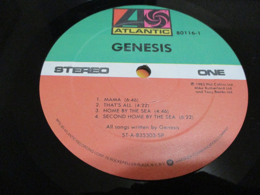 Vintage 1983 LP Vinyl Record Genesis Self Titled Excellent Condition ...