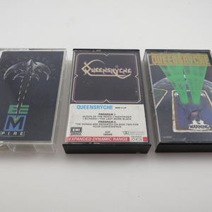 Vintage 1980's Queensryche Cassette Tapes Excellent Condition Empire Rage for Order the Warning ...