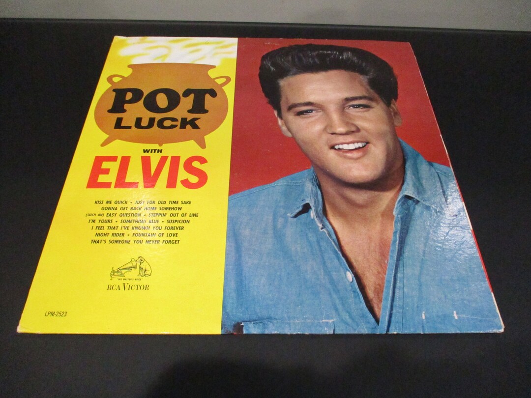 Vintage 1962 Vinyl LP Record Pot Luck Elvis Presley Very Good Condition ...