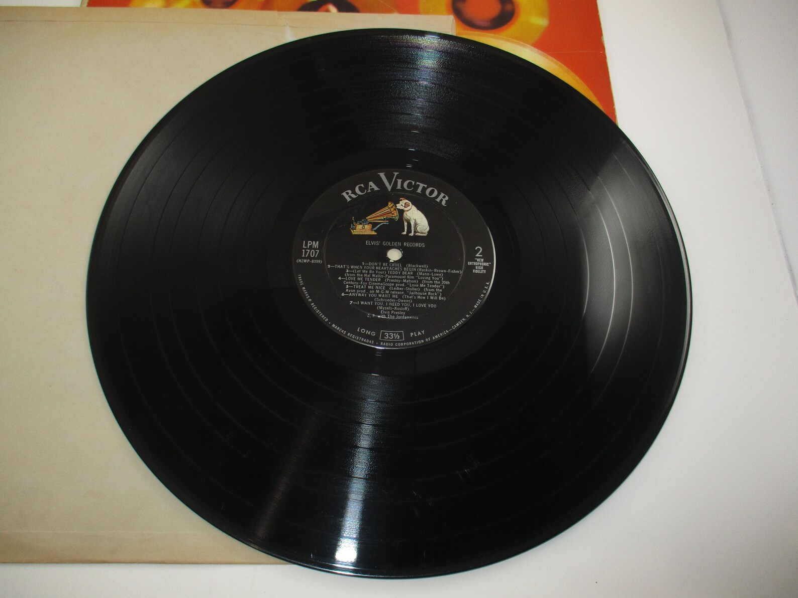 Vintage 1958 Elvis' Golden Records Vinyl LP: First Pressing, Blue ...