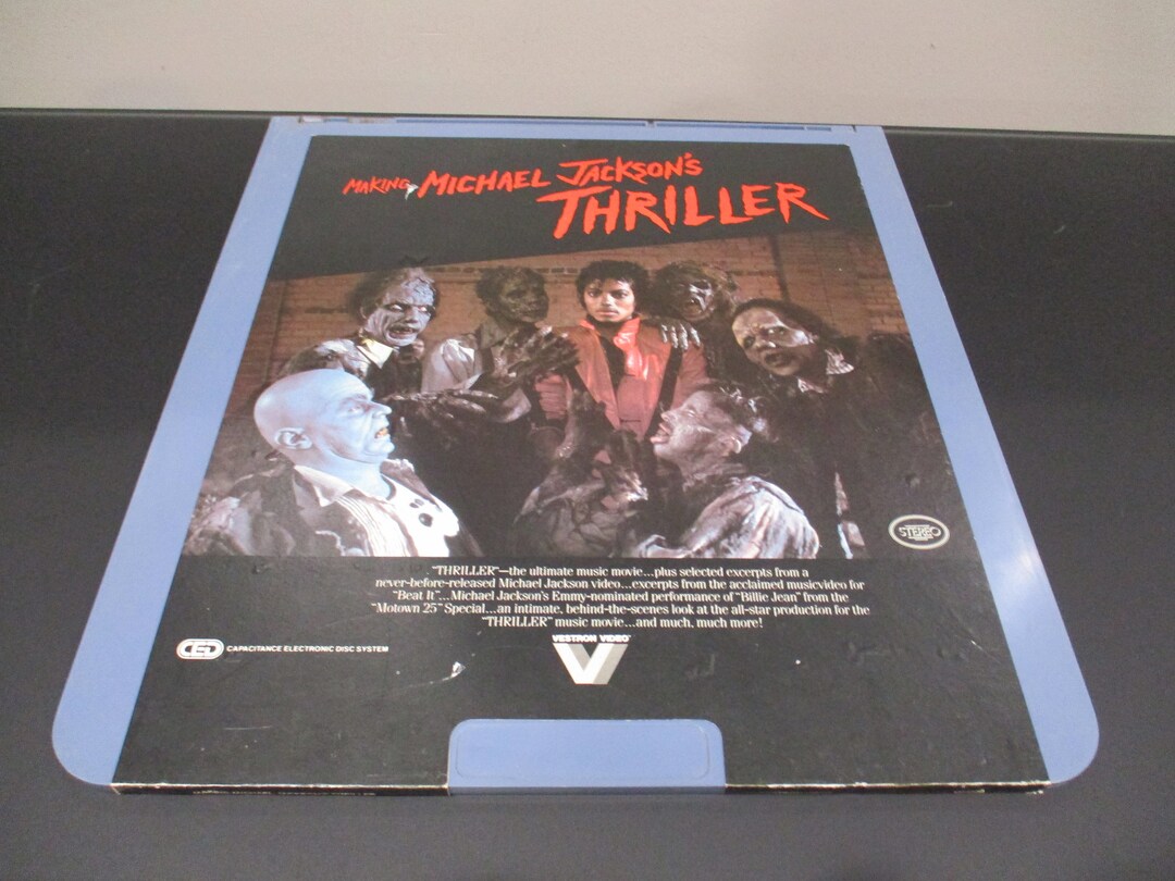 1982 Vintage CED Video Disc Making Michael Jackson's Thriller Excellent ...