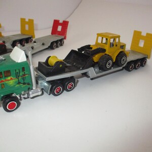 Set of Five Vintage Diecast Tractor Trailer Trucks Semis Majorette ...