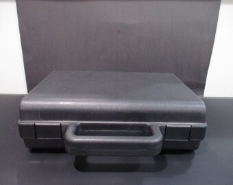 Vintage Brown Faux Leather Cassette Carrying Case 1980's Hard Shell ...