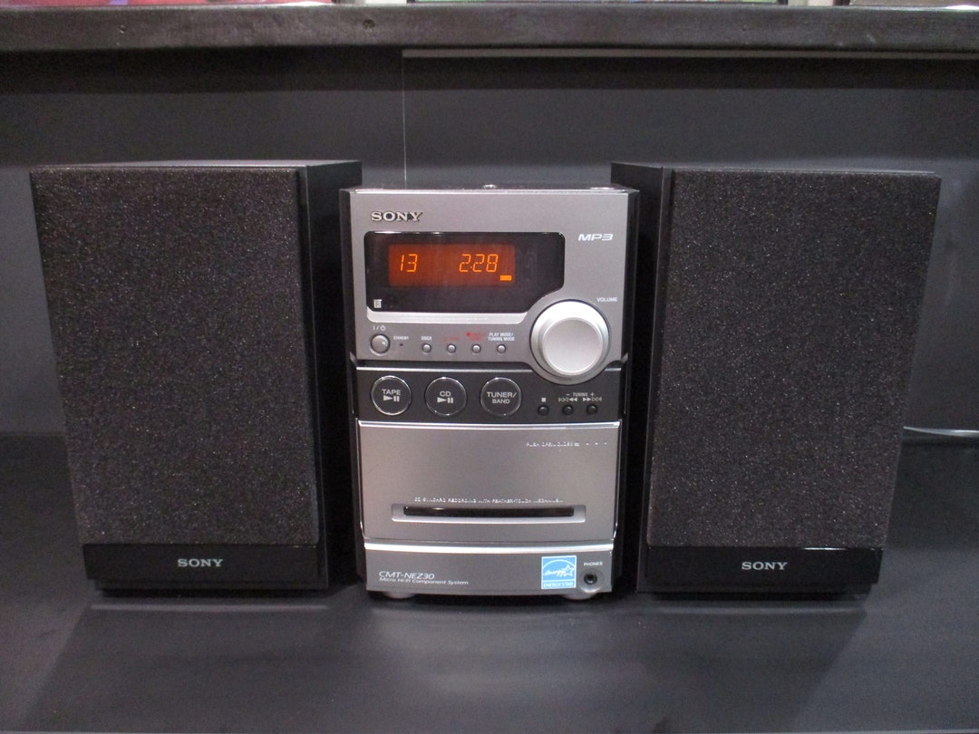 Vintage 90's Sony Micro Hi Fi Component System CD Player Cassette Deck ...