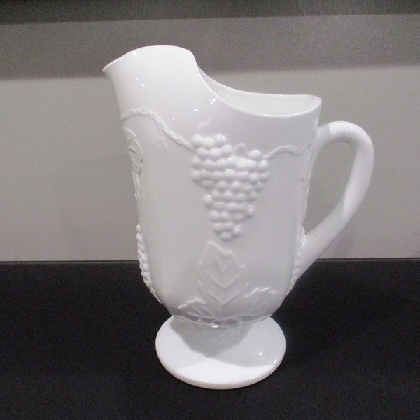 Milk Glass Pitcher - Etsy