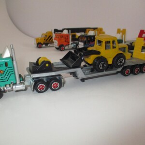 Set of Five Vintage Diecast Tractor Trailer Trucks Semis Majorette ...