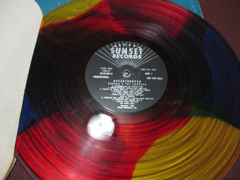 Rare 1963 Surf Rock Vinyl LP: Adrian and the Sunsets - Breakthrough - Etsy
