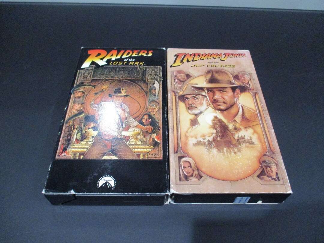 Vintage 1989 VHS Tapes Indiana Jones and the Last Crusade and - Etsy