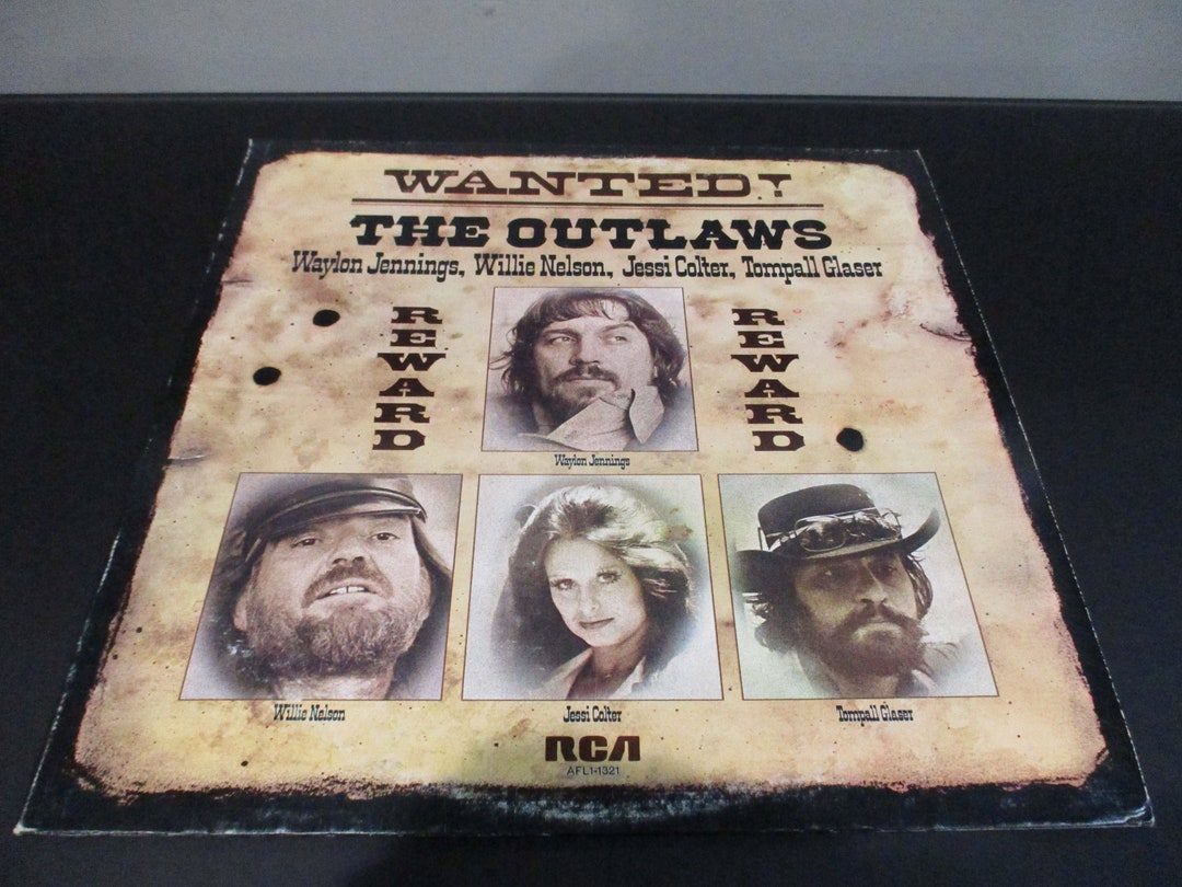 Vintage 1978 Vinyl LP Record Wanted the Outlaws Waylon Jennings Willie ...