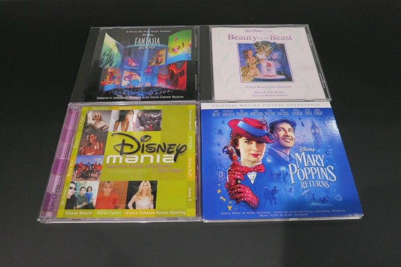 Walt Disney Kids Cd's Mary Poppins Lion King Aladdin Pocahontas Haunted ...