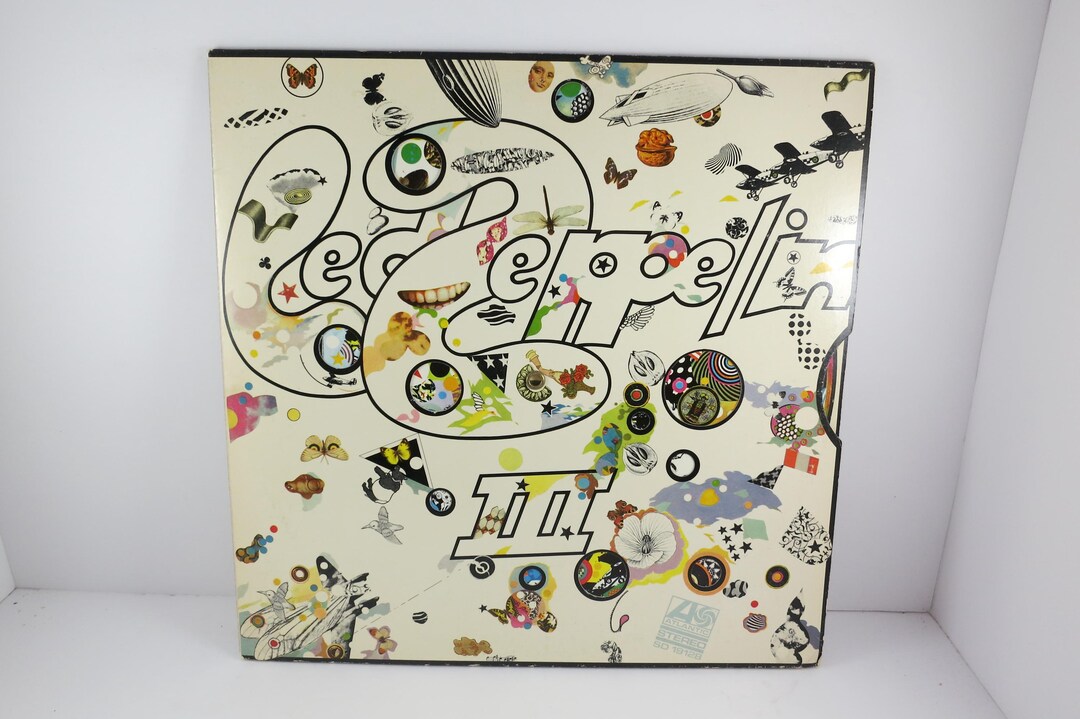 Vintage 1977 Vinyl LP Record Led Zeppelin III Gate Fold Wheel Cover ...