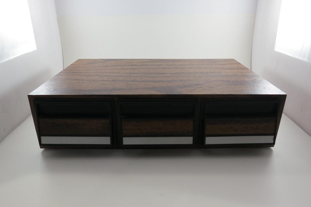 Vintage 1980s Faux Wood Cassette Tape Holder: Home Storage (holds 36 ...