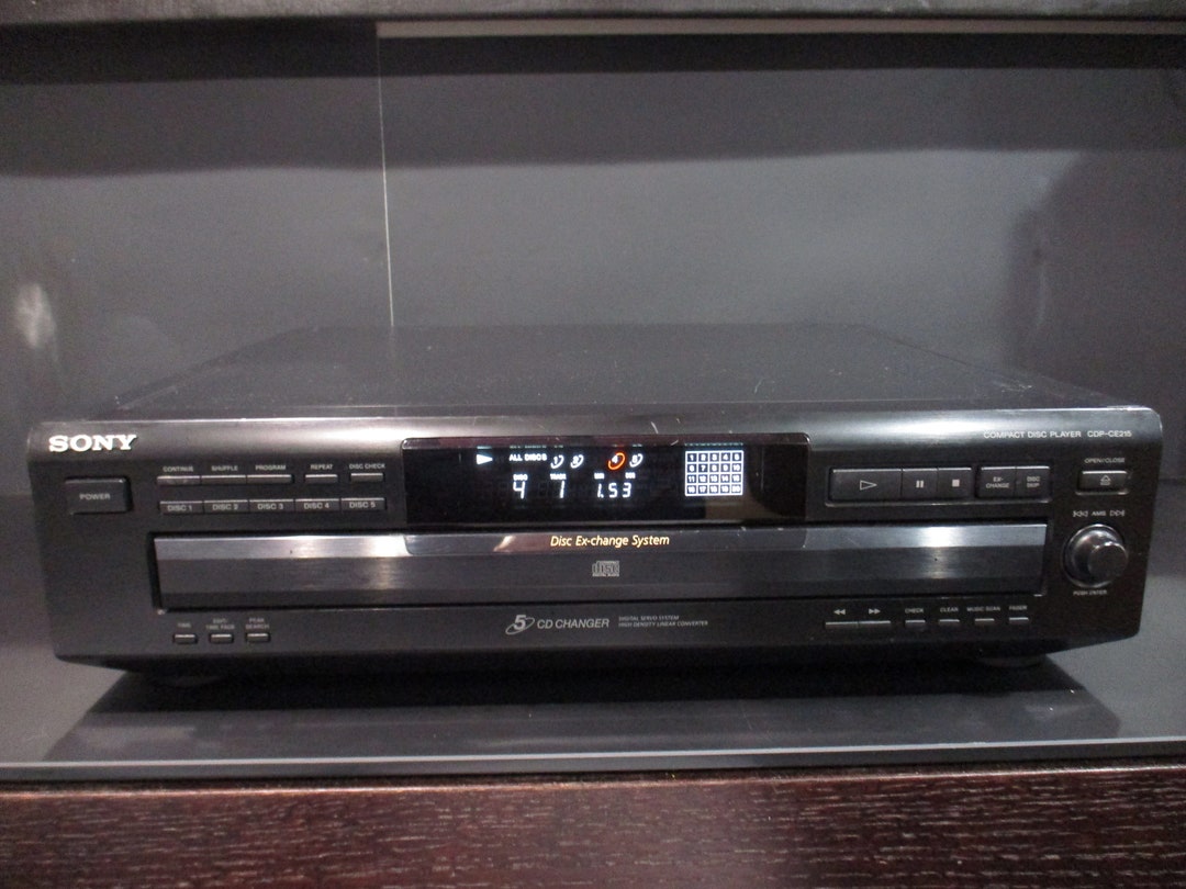 Vintage 1995 Sony CDP-CE215 Five Disc CD Changer Disc Exchange System ...