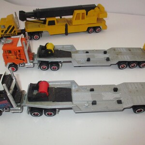 Set of Five Vintage Diecast Tractor Trailer Trucks Semis Majorette ...