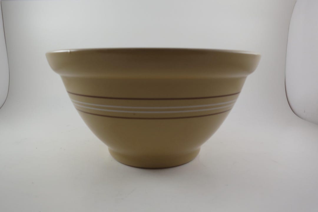 Vintage Yellow Ware Over and Back Stoneware 8 Inch Mixing Bowl - Etsy