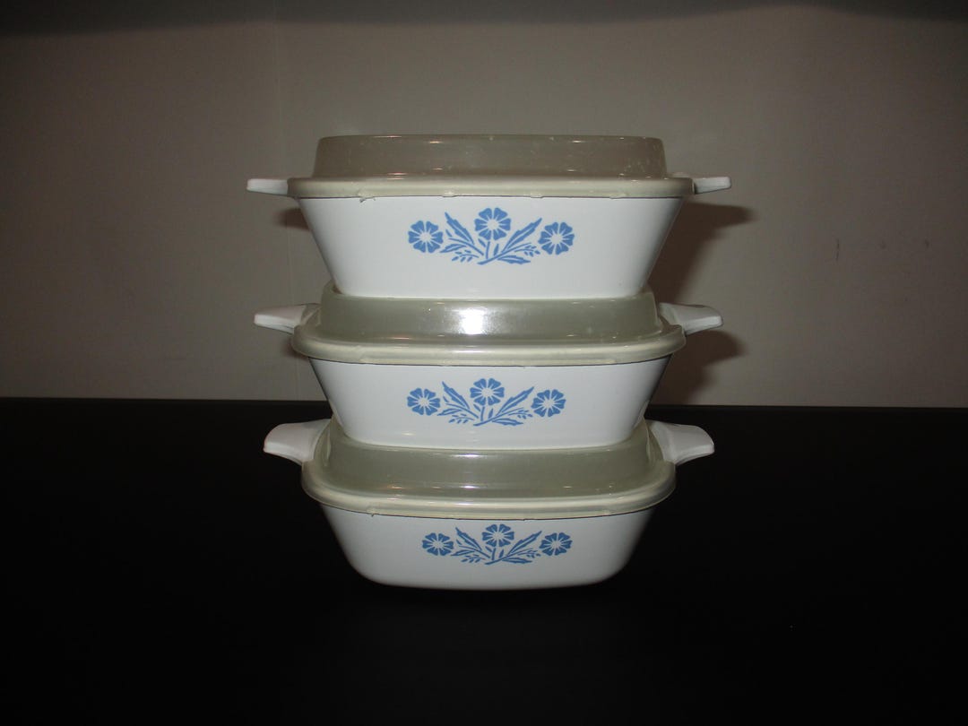 Three Vintage Corning Ware Petite Pan P-41 Mini Casserole Dishes With ...