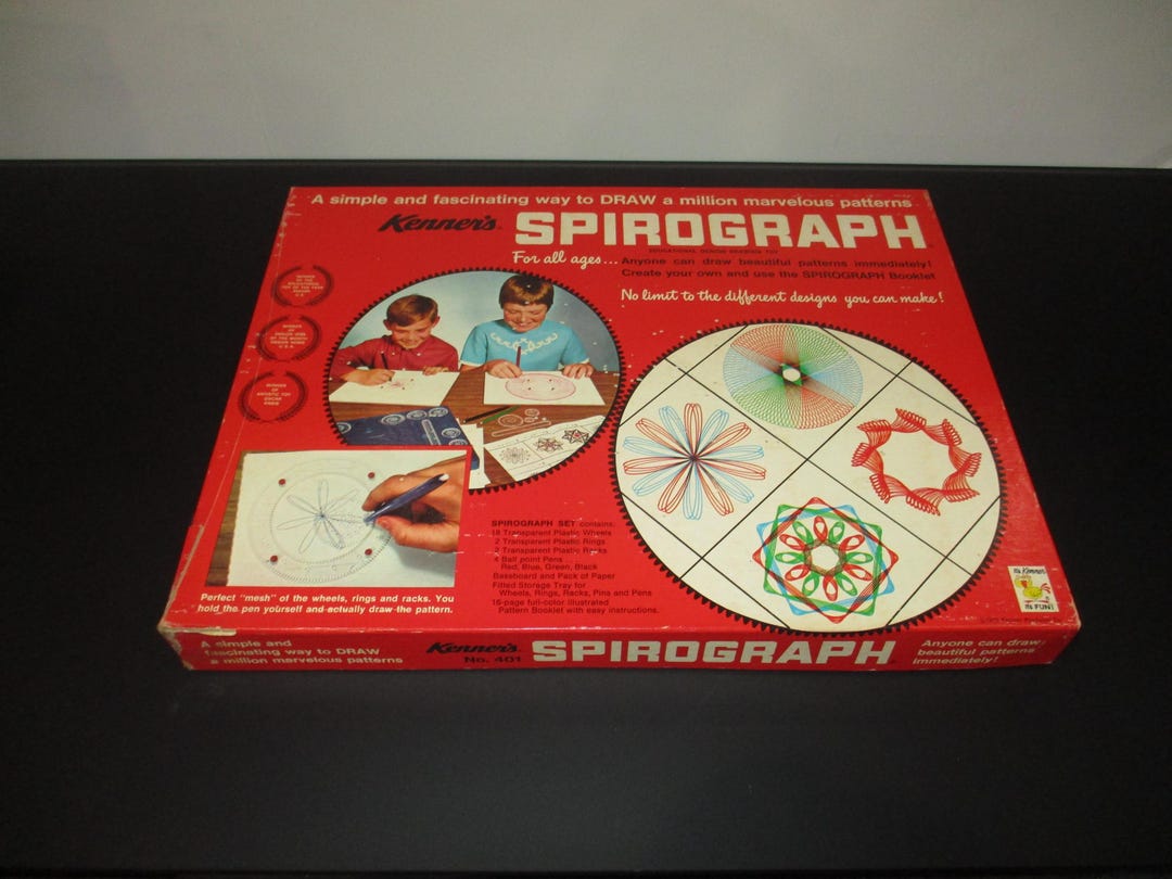 Vintage 1970 Kenner Spirograph Drawing Kit Game Complete With Old ...
