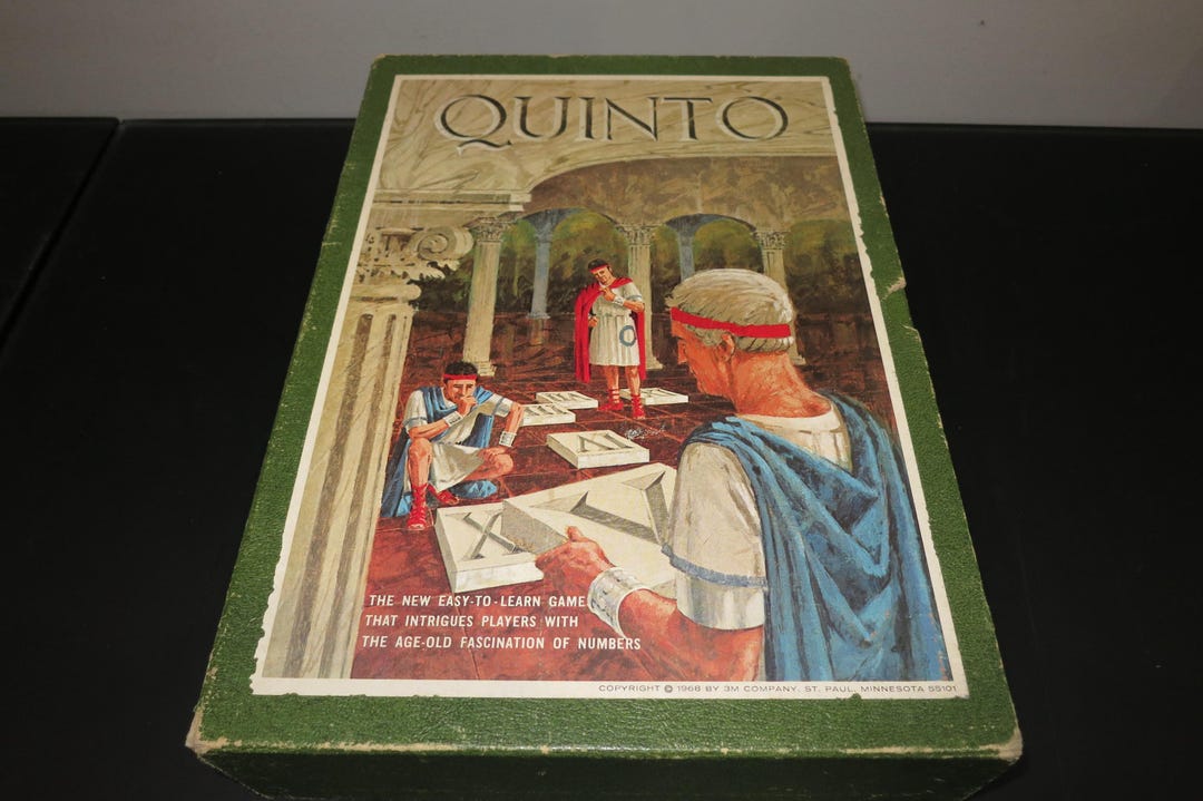 Vintage 1968 3M Bookshelf Board Game Quinto Facinating Game of Fives ...