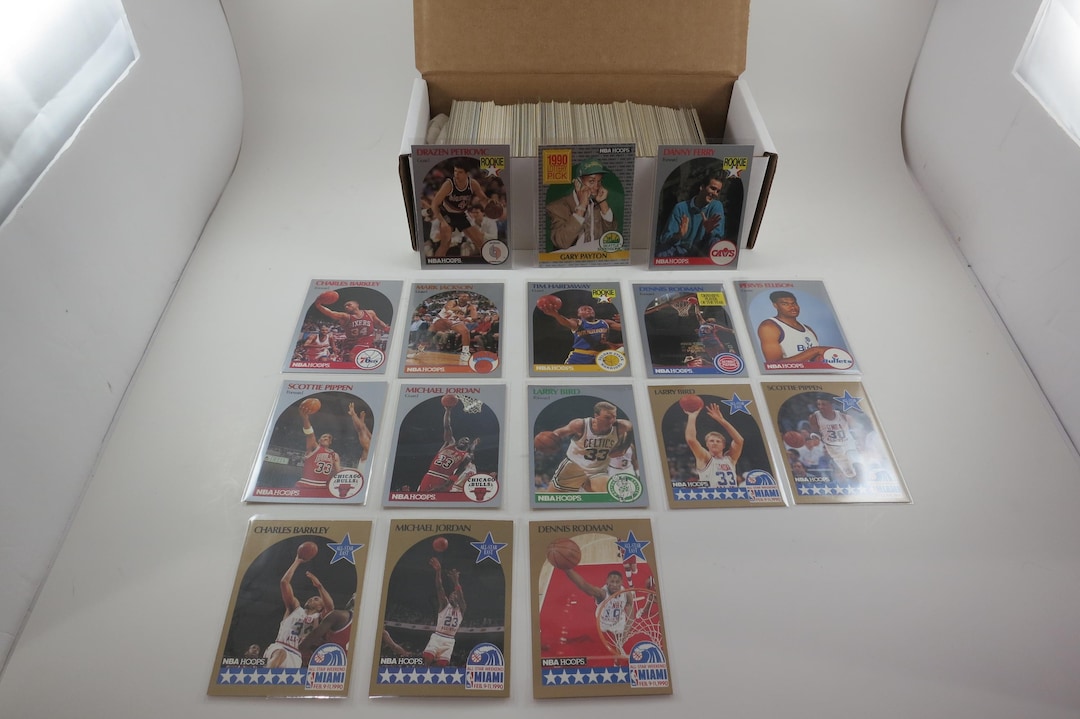1990-91 Hoops NBA Basketball Complete Card Set: Jordan, Payton ...