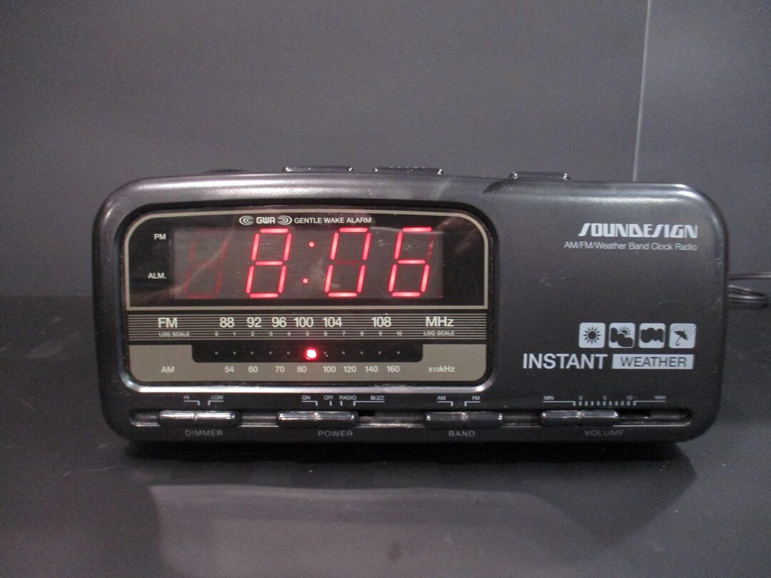 Vintage 1990's Soundesign AM/FM Weather Band Clock Radio Works Great ...