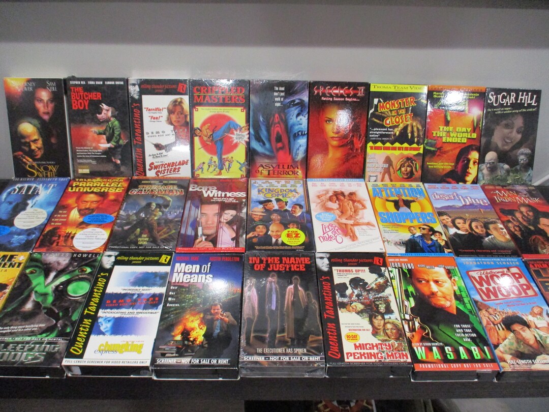 SALE Vintage 80's 90's VHS Tapes Screener Promo Copies Rare Live Flesh ...