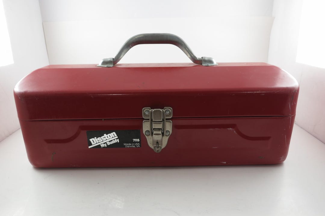 Vintage 1960's Red Metal My Buddy Tool Box by Disston With Lift Out ...