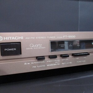 Vintage Hitachi FT-5500 Am/fm Stereo Tuner Quartz Synthesizer Works ...