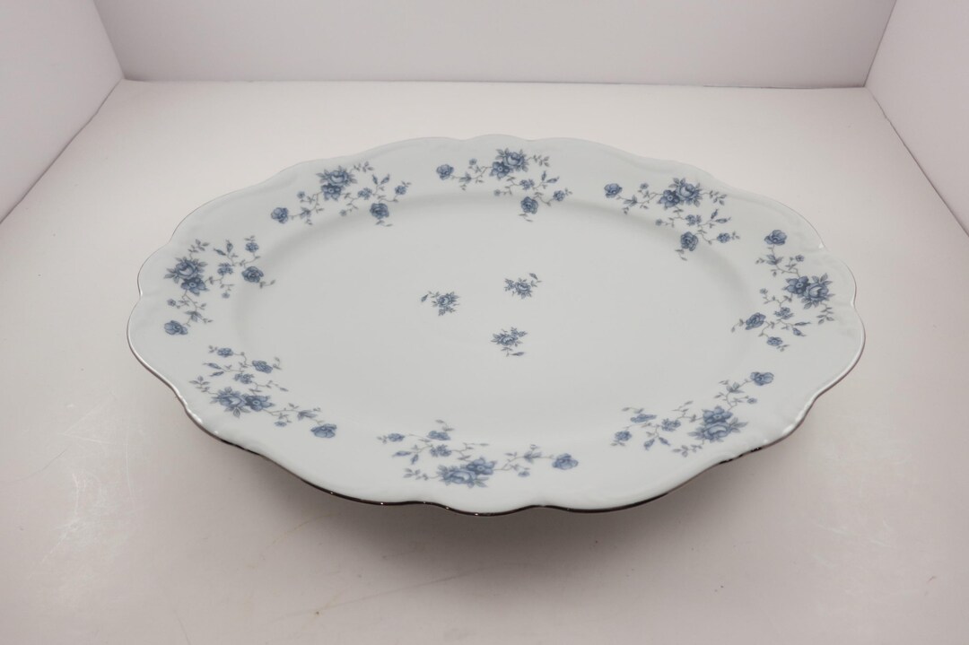 Vintage Haviland Blue Garland Pattern 13 Inch Meat Oval Platter ...