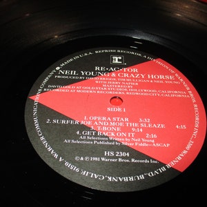 Vintage 1981 Vinyl LP Record Re Ac Tor Neil Young Excellent Condition 69905 - Etsy