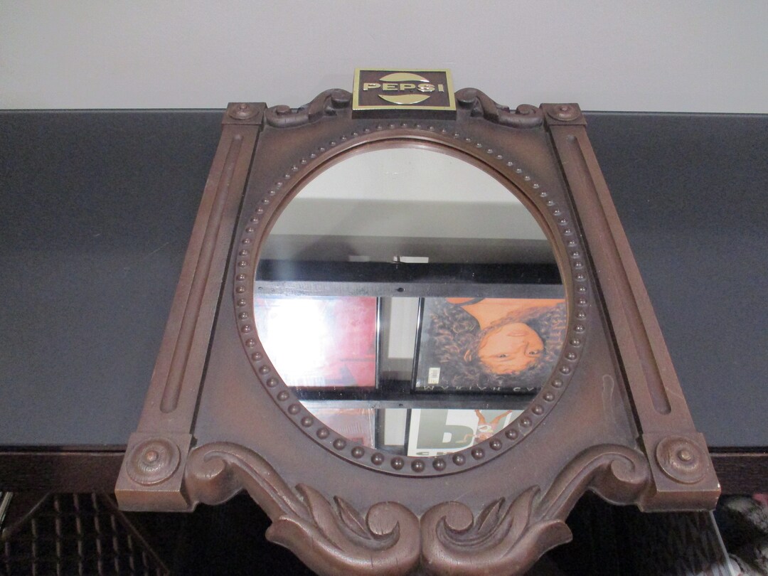 Vintage 1980's Pepsi Cola Hanging Mirror 20x13 Excellent Condition Hard ...
