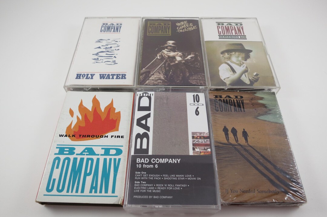 Vintage 1980's Bad Company Cassette Tapes Excellent Condition Self ...