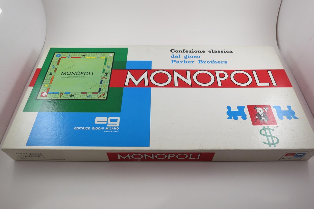 Vintage 1974 Monopoly ITALIAN MONOPOLI Edition Italy Game 100% Complete ...