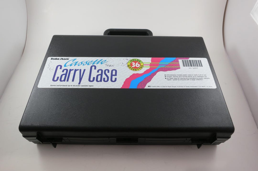 Vintage Black Click Case Cassette Carrying Case 1980's Hard Shell With ...