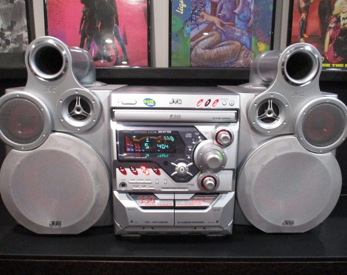 Rare 1990's JVC Giga Tube Compact Component Home Stereo System Complete ...