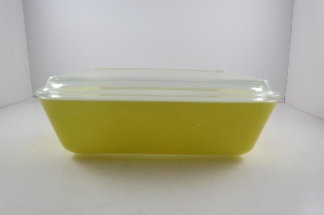 Vintage Pyrex 503 Yellow 1 1/2 Quart No 8 Yellow With Original Glass ...
