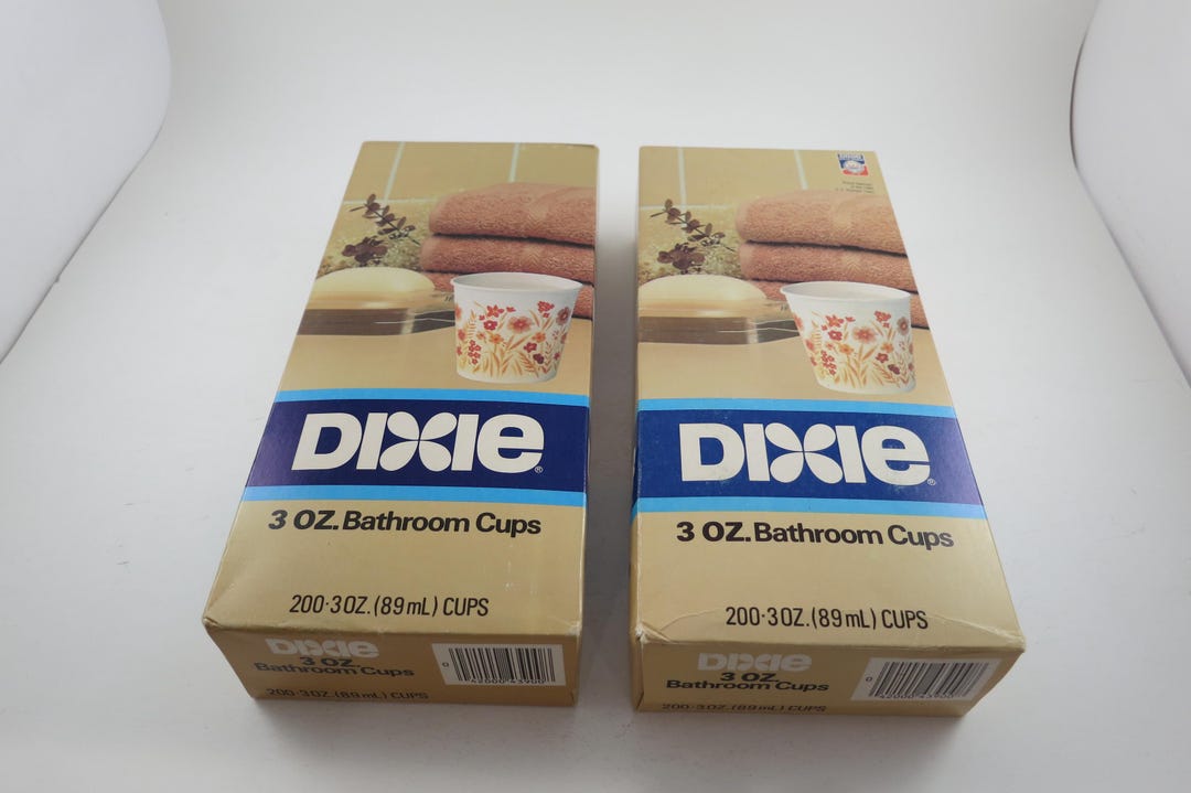 Two Vintage NOS Dixie Cups 3 Ounce Bathroom Cups 200ct per Box Two ...