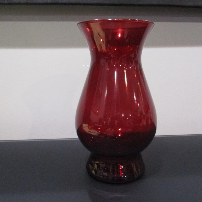 Ruby Red Vase - Etsy