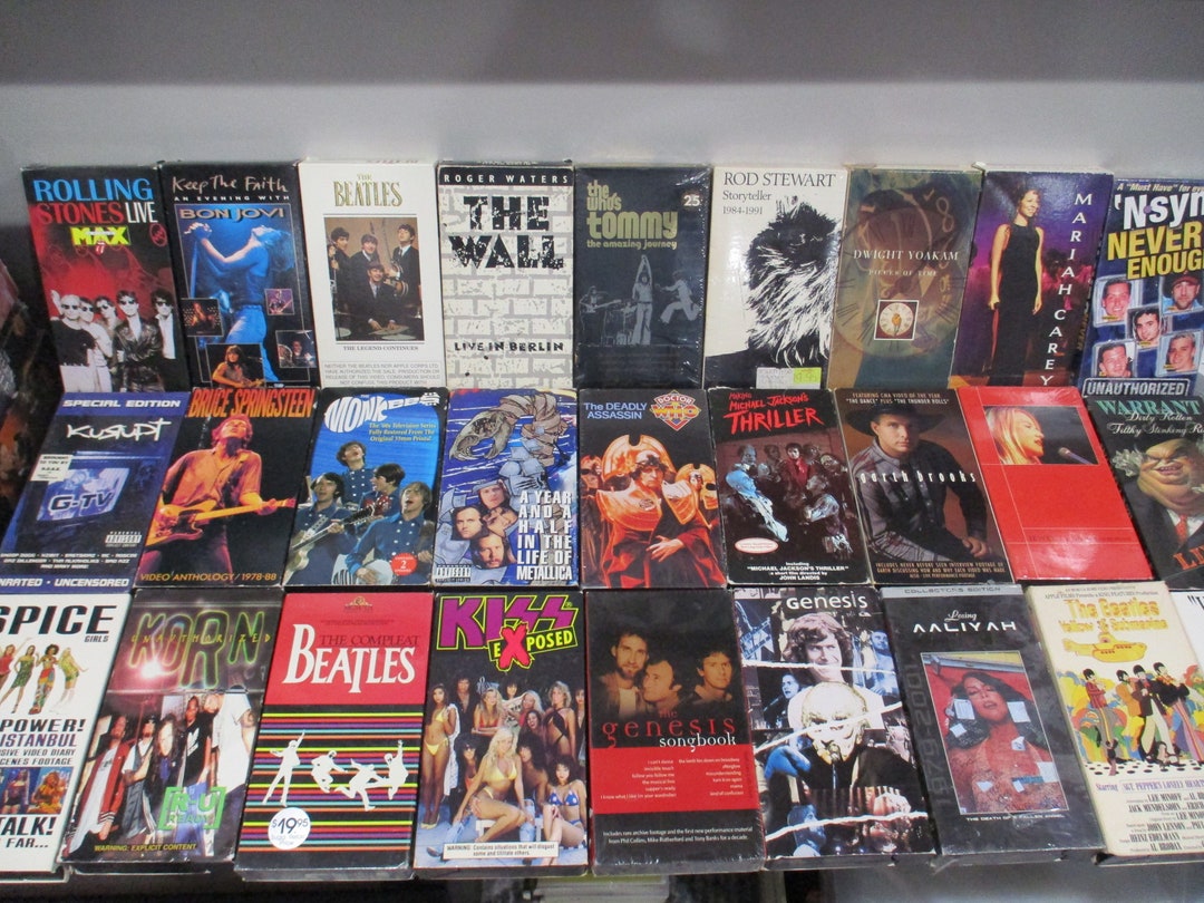 SALE Vintage 80's 90's Music VHS Tapes Beatles Genesis Pink Floyd ...