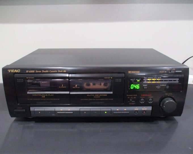 Vintage 80's Teac Stereo Double Cassette Deck Model W-488R Dubbing ...