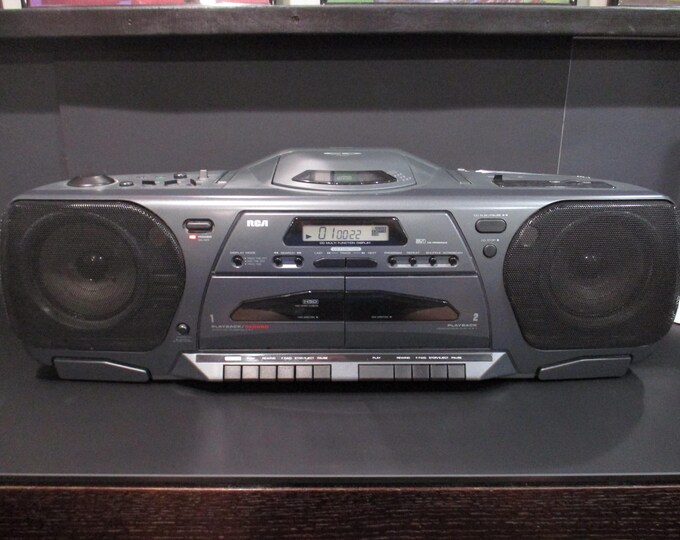 Vintage 1993 RCA Boom Box CD Dual Cassette Surround Sound Excellent ...