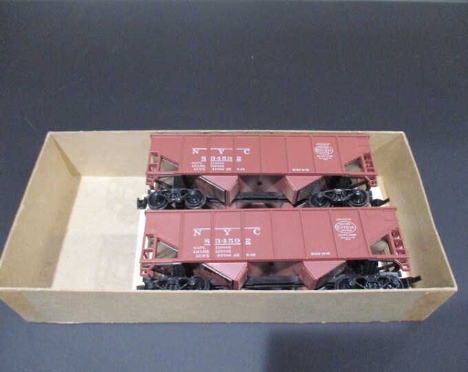 Pair of Vintage Athearn Trains HO Scale NYC 34 Foot Ribbed Side Hopper ...