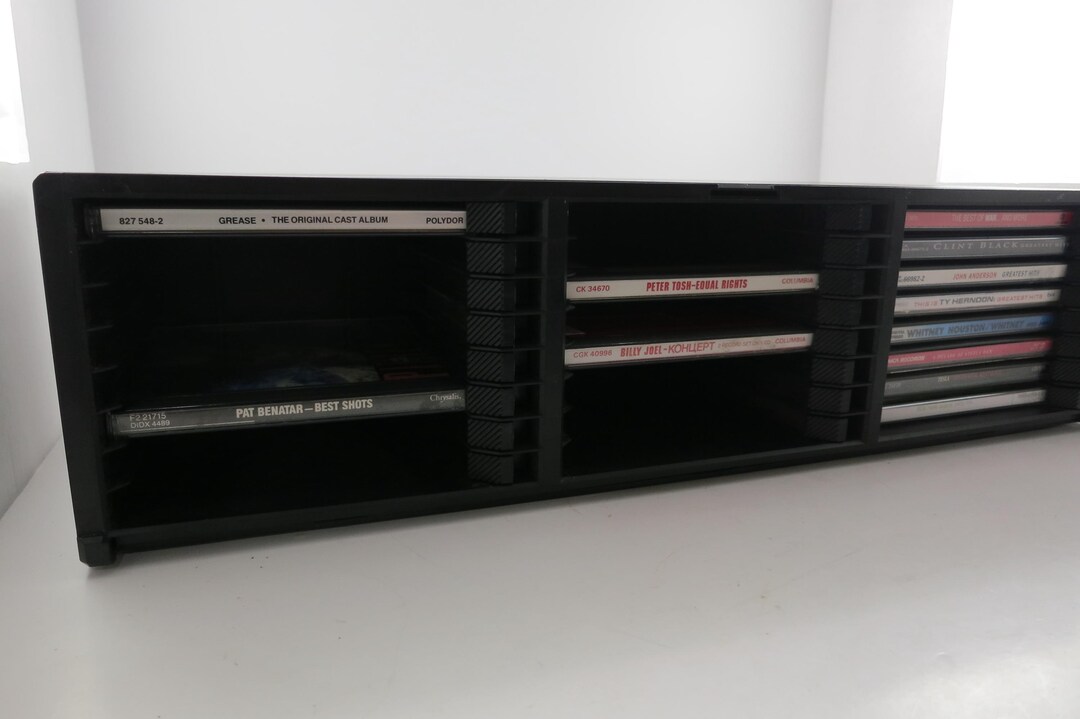 1990's Black Laserline CD Holder Holds 24 Cd's Hard Plastic With Latch ...