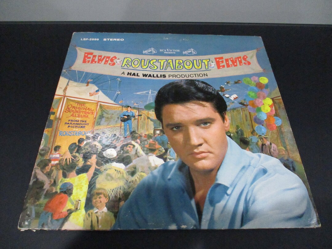Vintage 1965 Vinyl LP Record Elvis Presley Roustabout Soundtrack ...