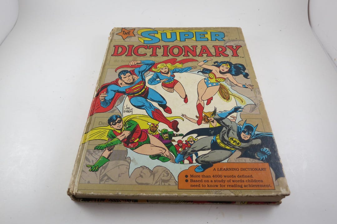Vintage 1978 Hard Cover Book the Super Dictionary Superman Batman First ...