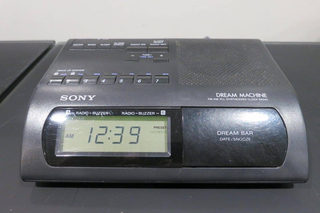 1990s Sony Dream Machine Clock Radio: Retro Digital Alarm Model ICF ...