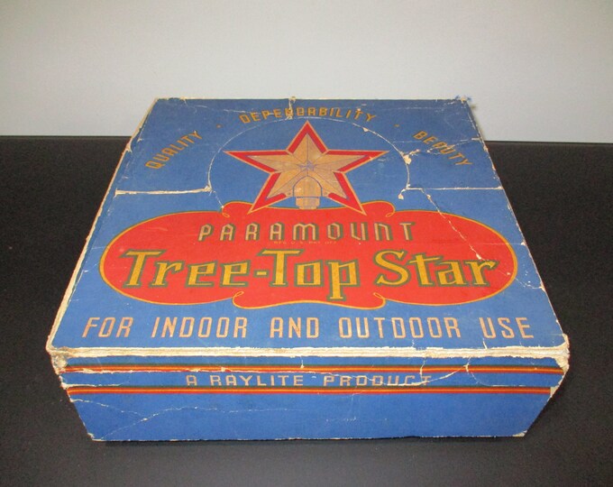 Vintage Paramount Tree Top Star Lighted in Original Box Indoor or ...