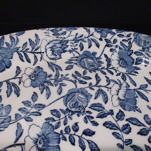 Vintage Churchill Staffordshire England Blue Floral Pattern 12 1/2 Inch ...